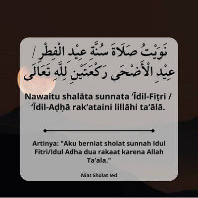 Tata cara Sholat Ied: (Idul Fitri/Idul Adha)